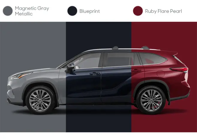 2022 Toyota Highlander Exterior Colors